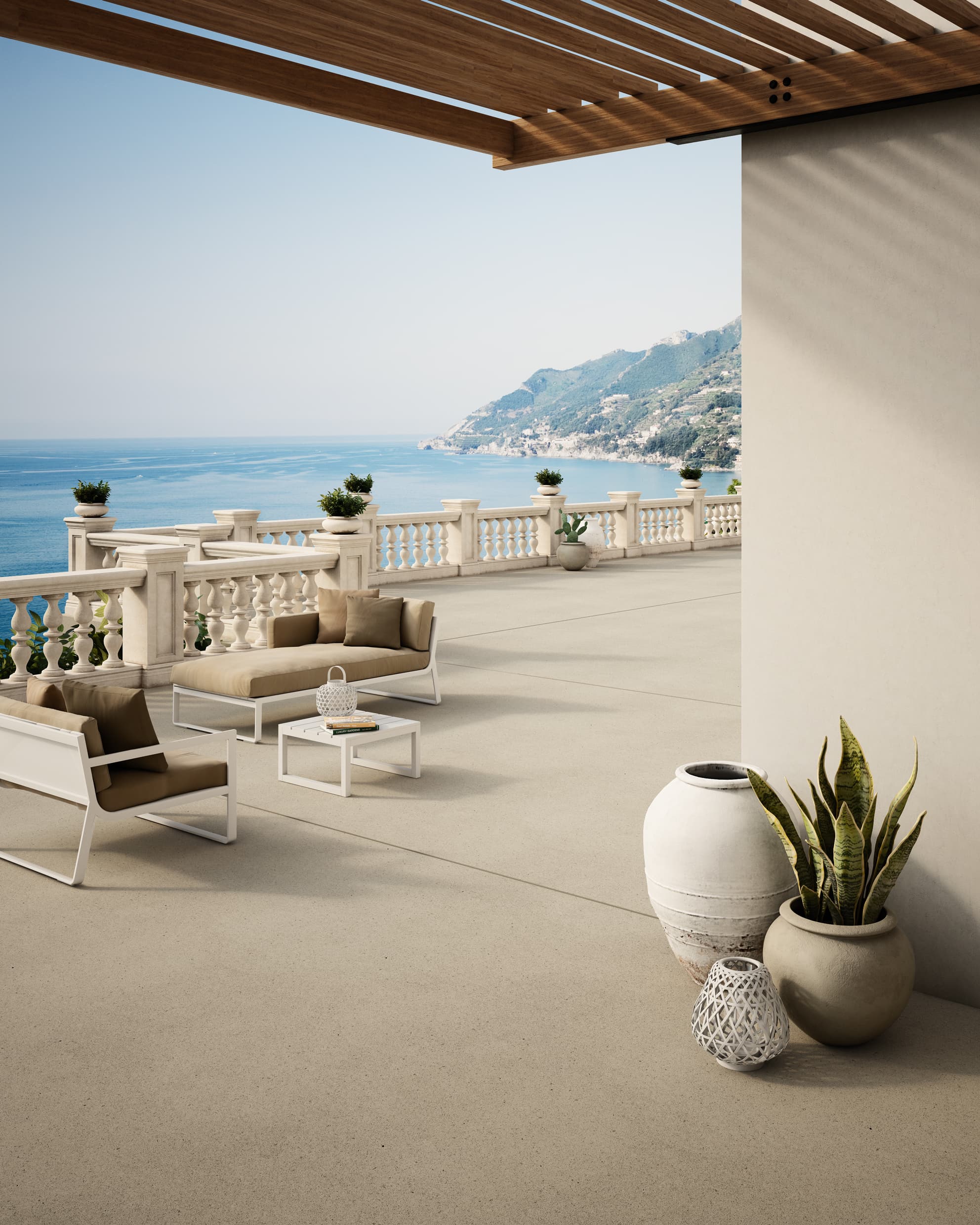 Terrasse sur la mer - Revêtement décoratif en béton ciré - Ideal Work